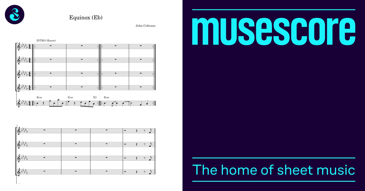 Equinox - John Coltrane Sheet Music with Chords for Piano, Saxophone ...