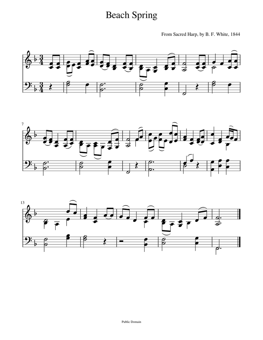 Beach Spring Sheet Music for Piano (Piano Duo) | MuseScore.com