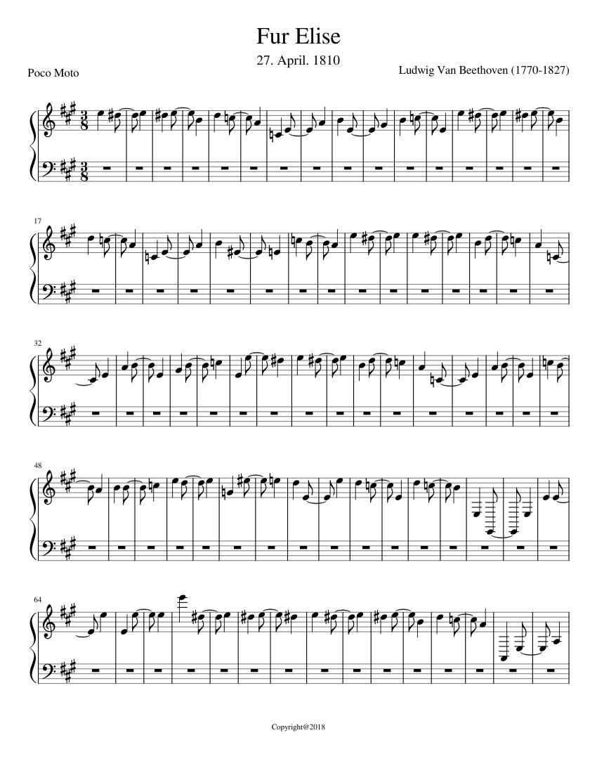 Fur Elise - piano tutorial