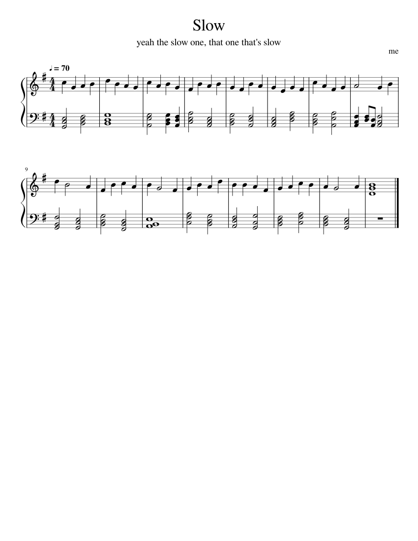 Slow Sheet music for Piano (Solo) | Musescore.com