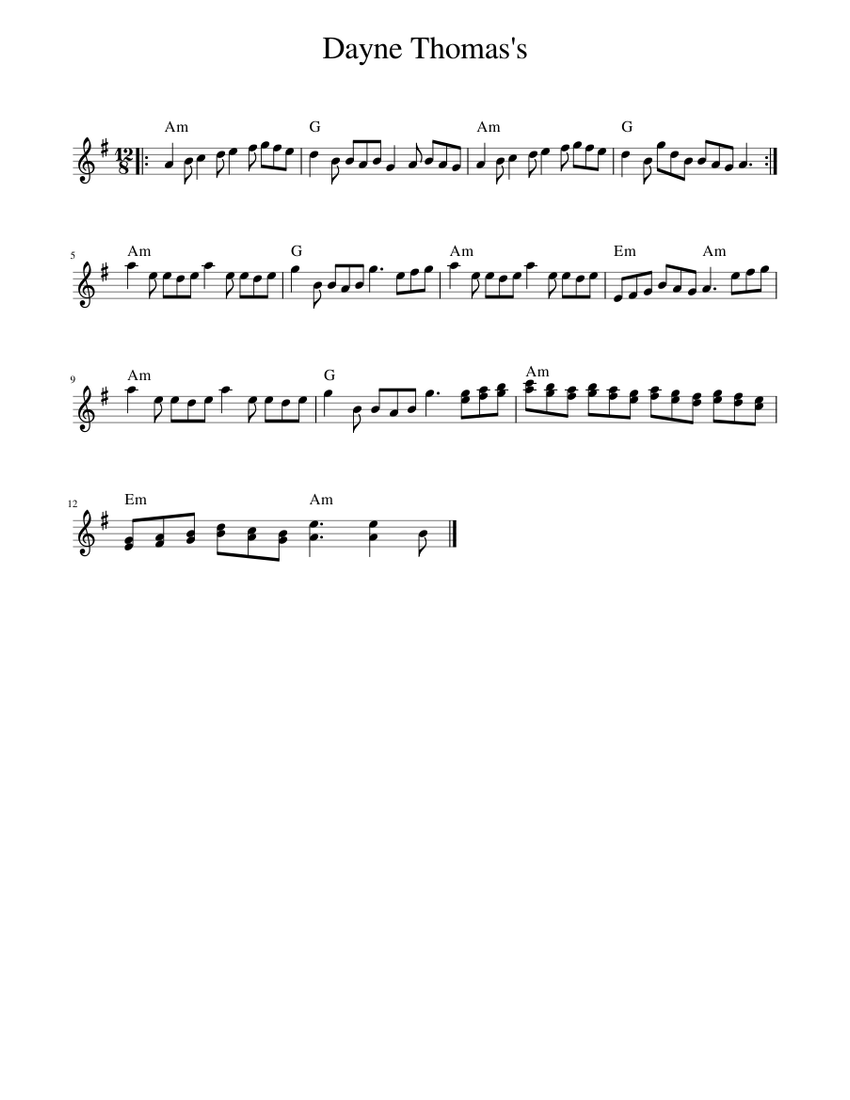 Dayne Thomas's Sheet music for Piano (Solo) | Musescore.com