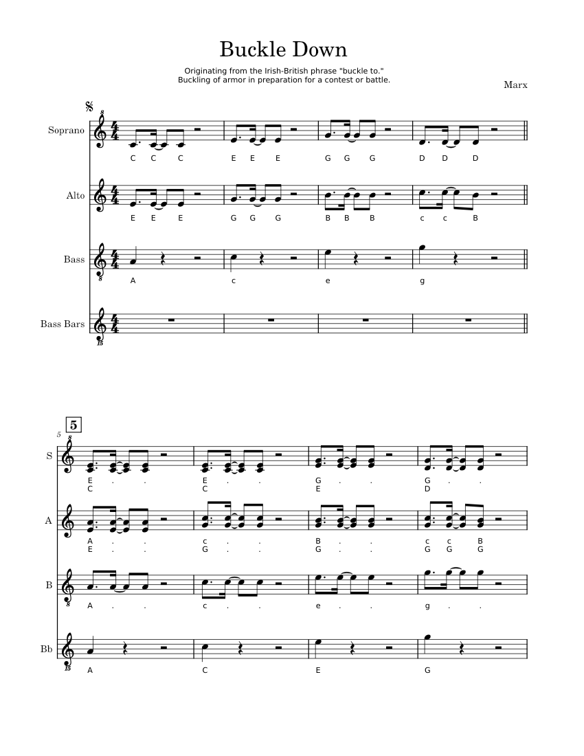 Buckle Down - piano tutorial