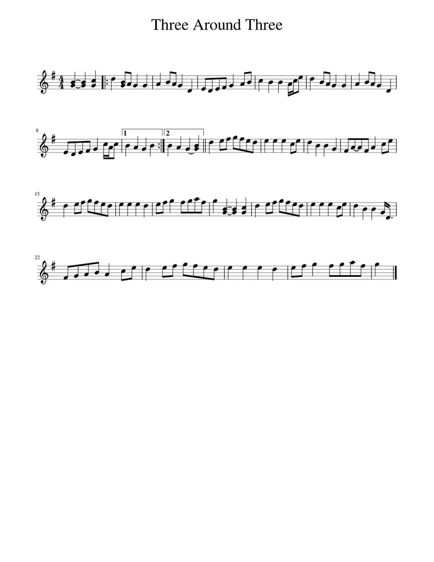 Three Around Three Sheet music for Piano (Solo) Easy | Musescore.com