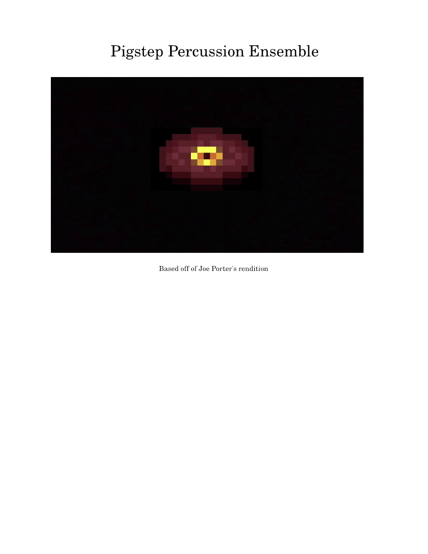 Pigstep Percussion Ensemble - Joe Porter Sheet music for Vibraphone ...