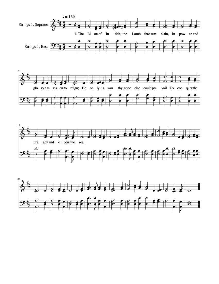 The Lion of Judah, the Lamb that was slain - J. Raymond Neff Sheet ...