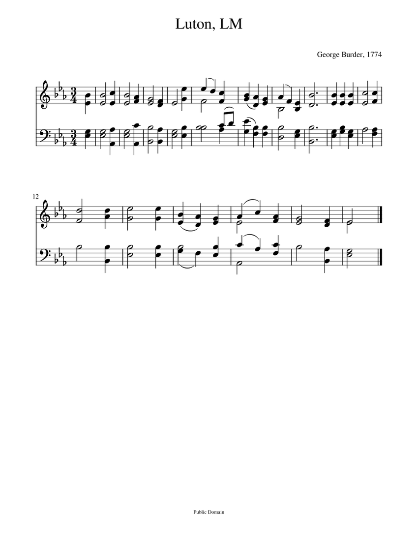 Luton - George Burder Sheet music for Piano (Piano Duo) | Musescore.com