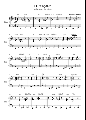 Play Official version of I got rhythm sheet music by George Gershwin ...