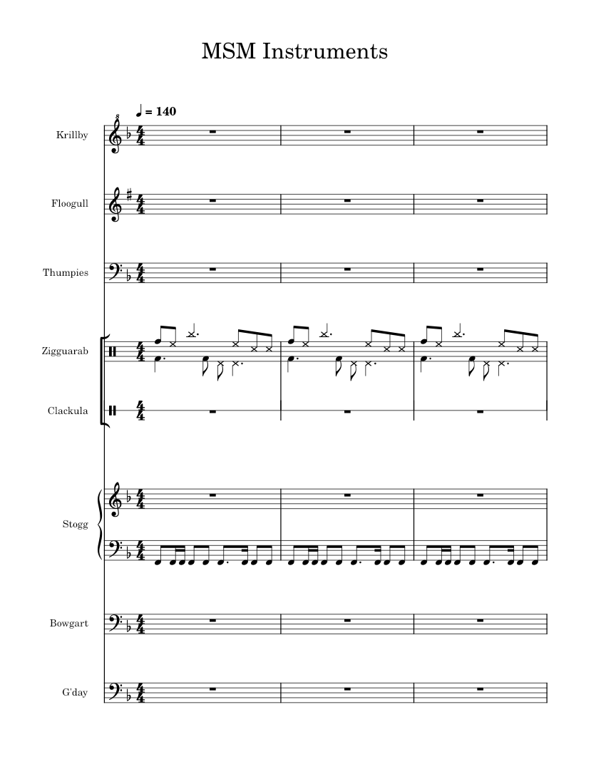 MSM_Instruments Sheet music for Piano, Flugelhorn, Timpani, Cello ...