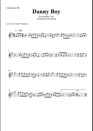 Londonderry Air Sheet Music Clarinet Solo Londonderry Air (Danny Boy),