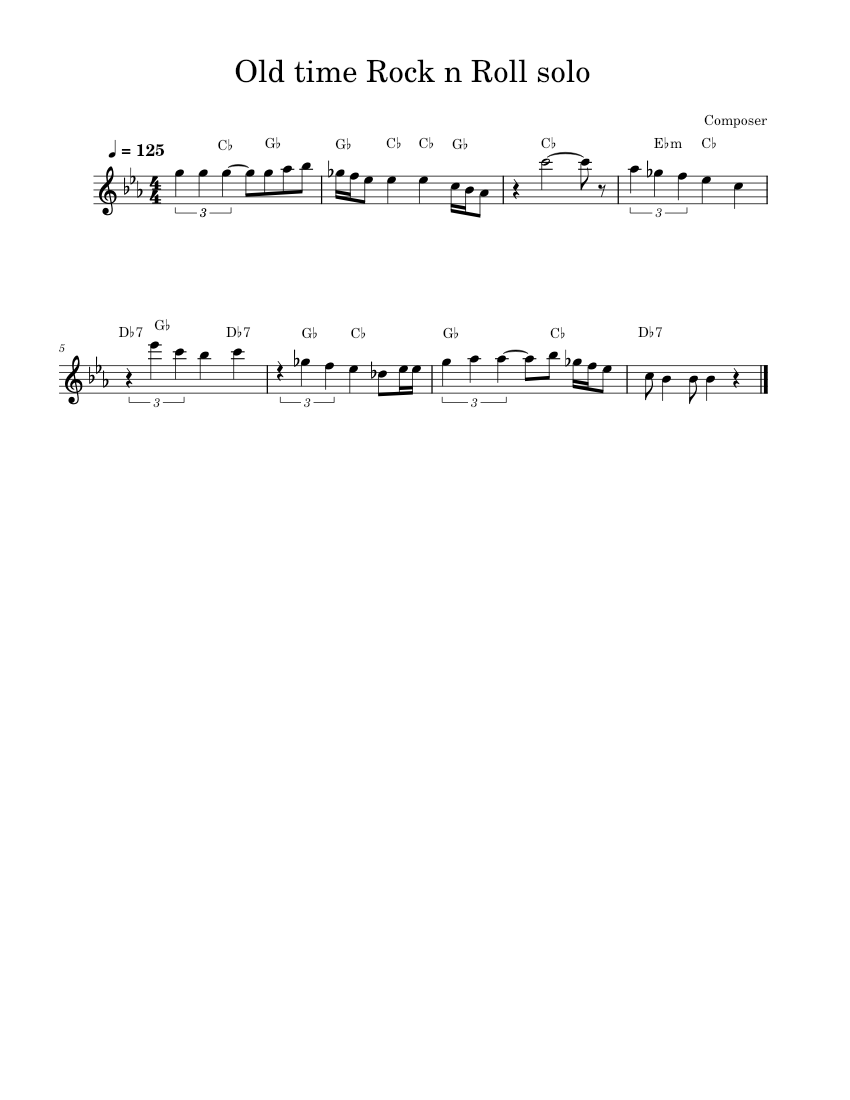 Old time rock n roll – Bob Seger Old time bob seger Sheet music for ...