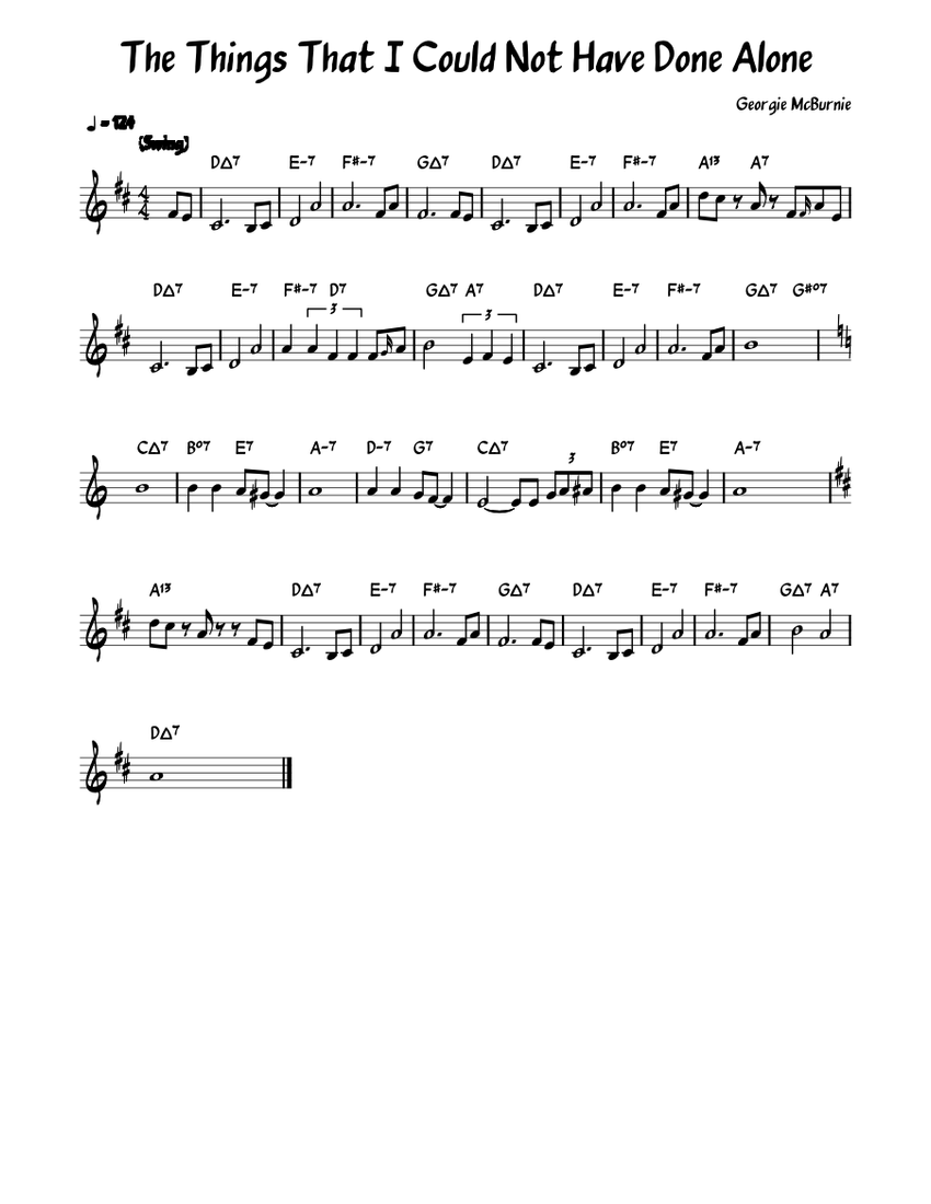 The Things That I Could Not Have Done Alone Sheet music for Piano (Solo) | Musescore.com