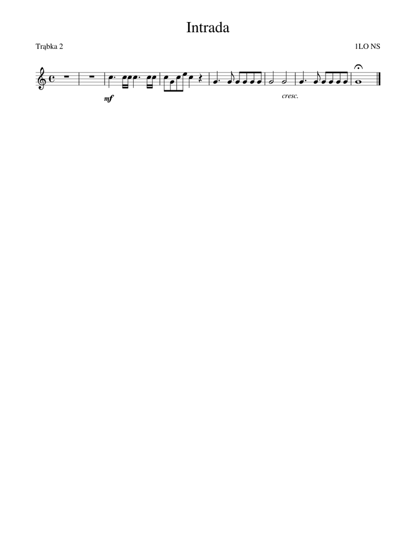 Intrada Sheet Music for Trumpet in c (Solo) | MuseScore.com