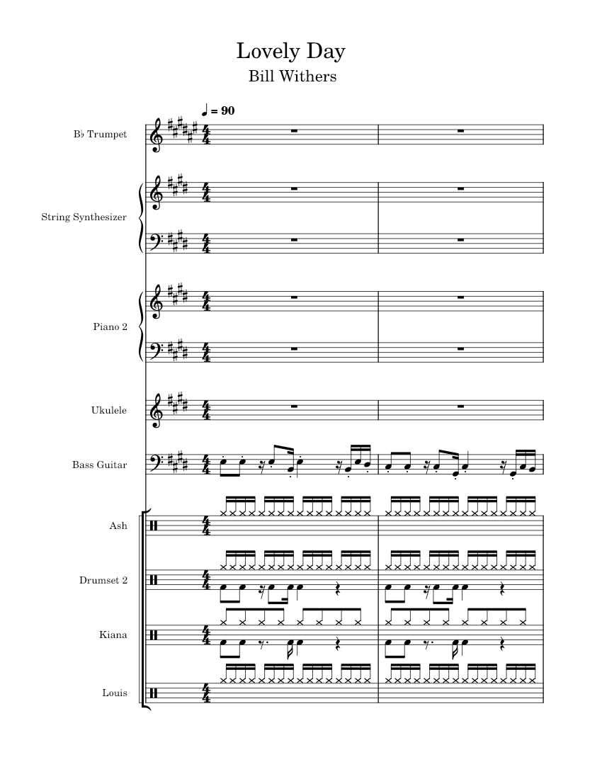 Lovely day – Bill Withers Lovely_Day Full Sheet Music with Chords for ...