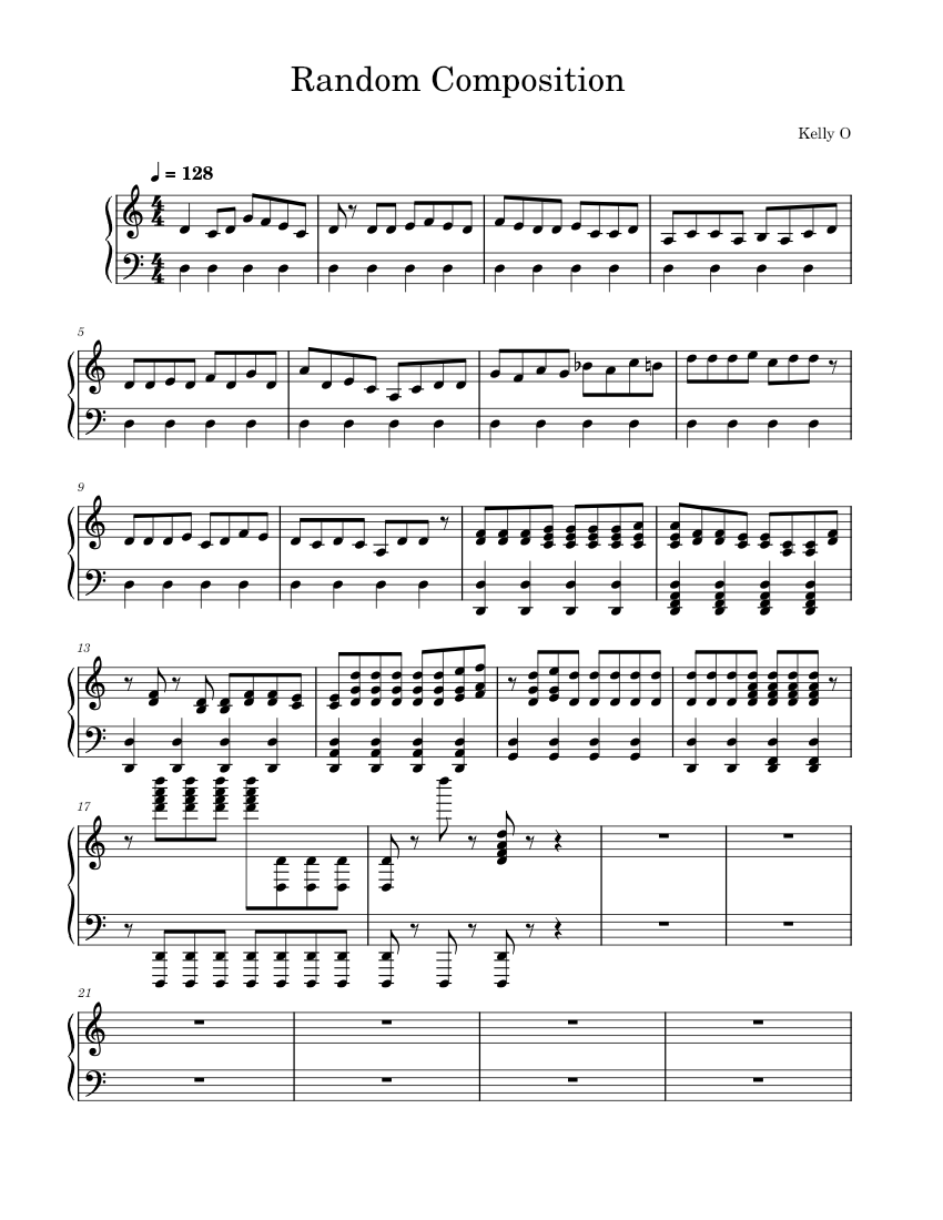 Random Composition - piano tutorial