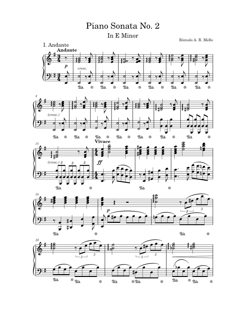 Piano Sonata No. 2 Sheet music for Piano (Solo) | Musescore.com