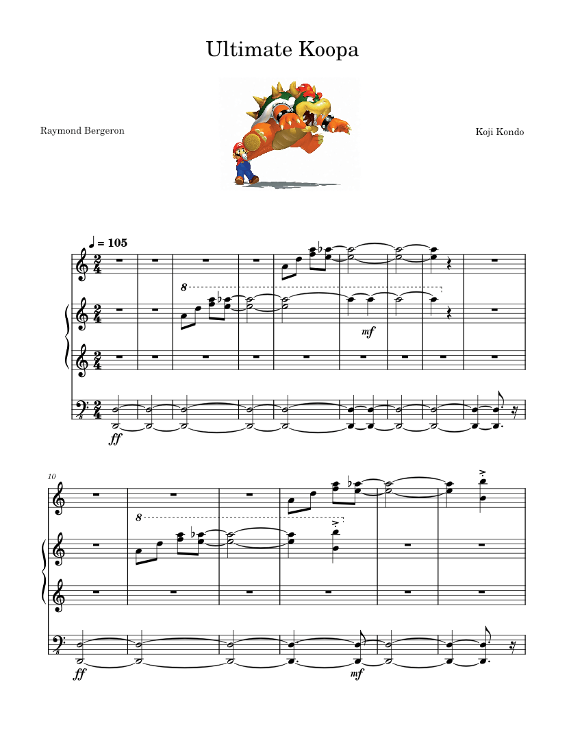 Ultimate Koopa Sheet music for Organ, Synthesizer (Solo) | Musescore.com