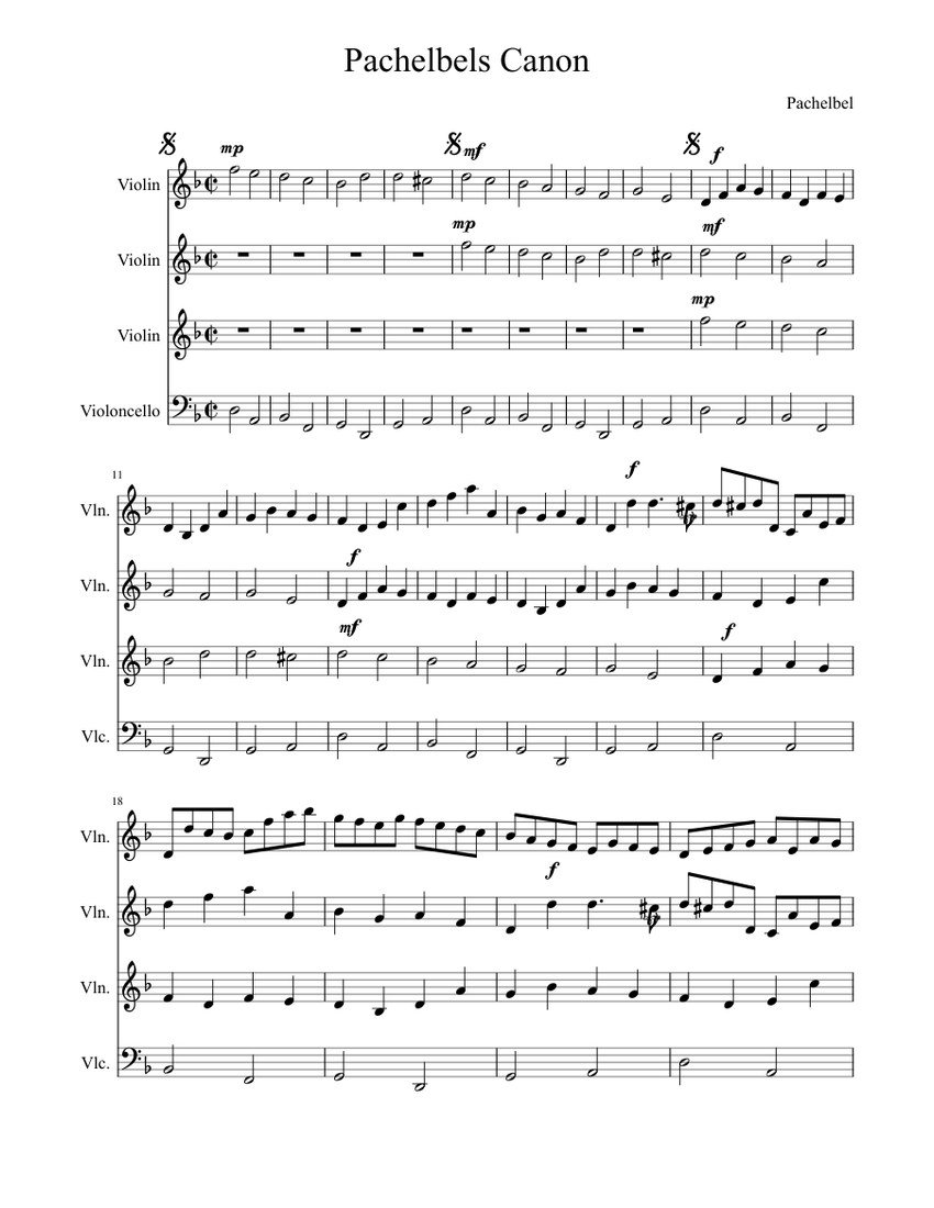 Pachelbel's Canon in D minor - piano tutorial
