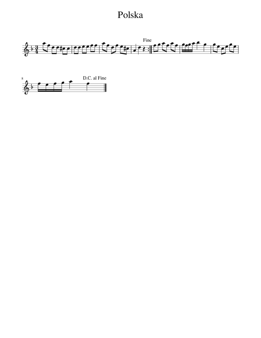 Polska Sheet music for Piano (Solo) Easy | Musescore.com