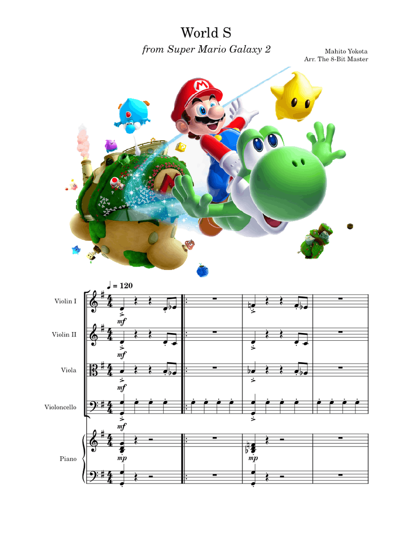World S - Super Mario Galaxy 2 – Mahito Yokota Sheet music for Piano ...