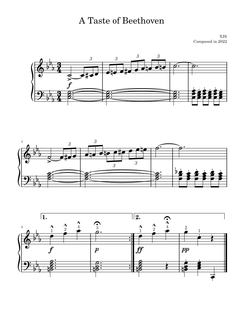 A Taste of Beethoven - piano tutorial