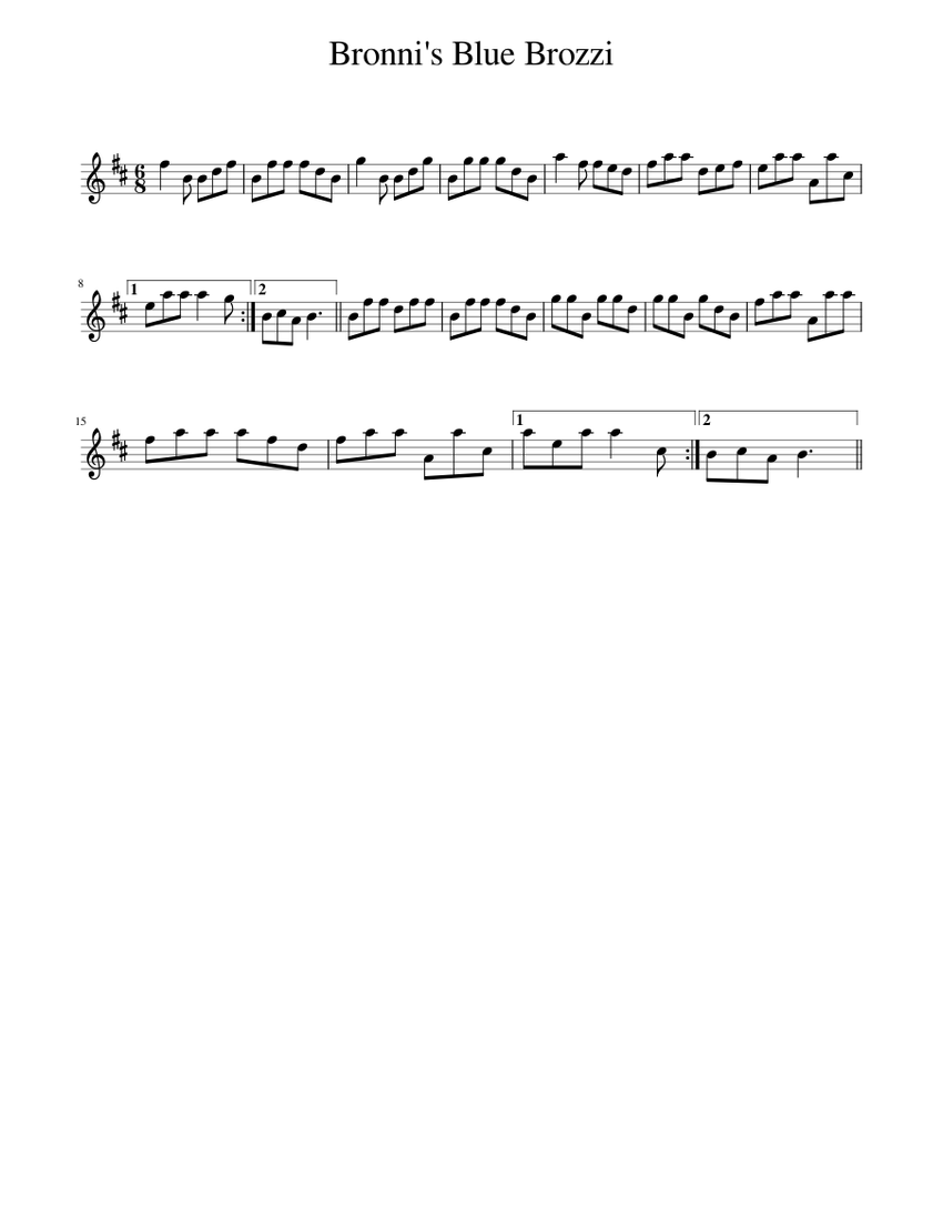 Bronni's Blue Brozzi Sheet music for Piano (Solo) | Musescore.com