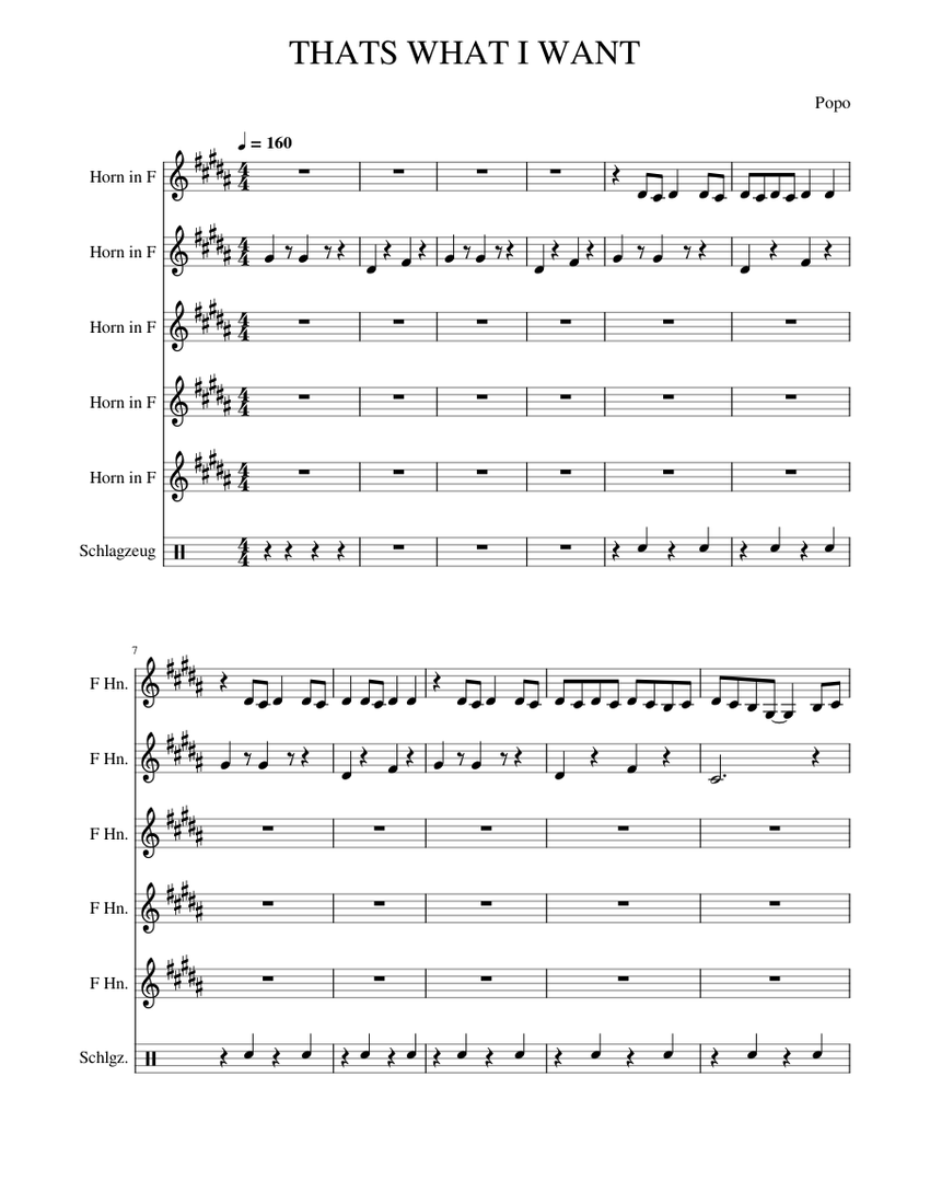 THATS WHAT I WANT – Lil Nas X THATS WHAT I WANT v2 Sheet music for ...