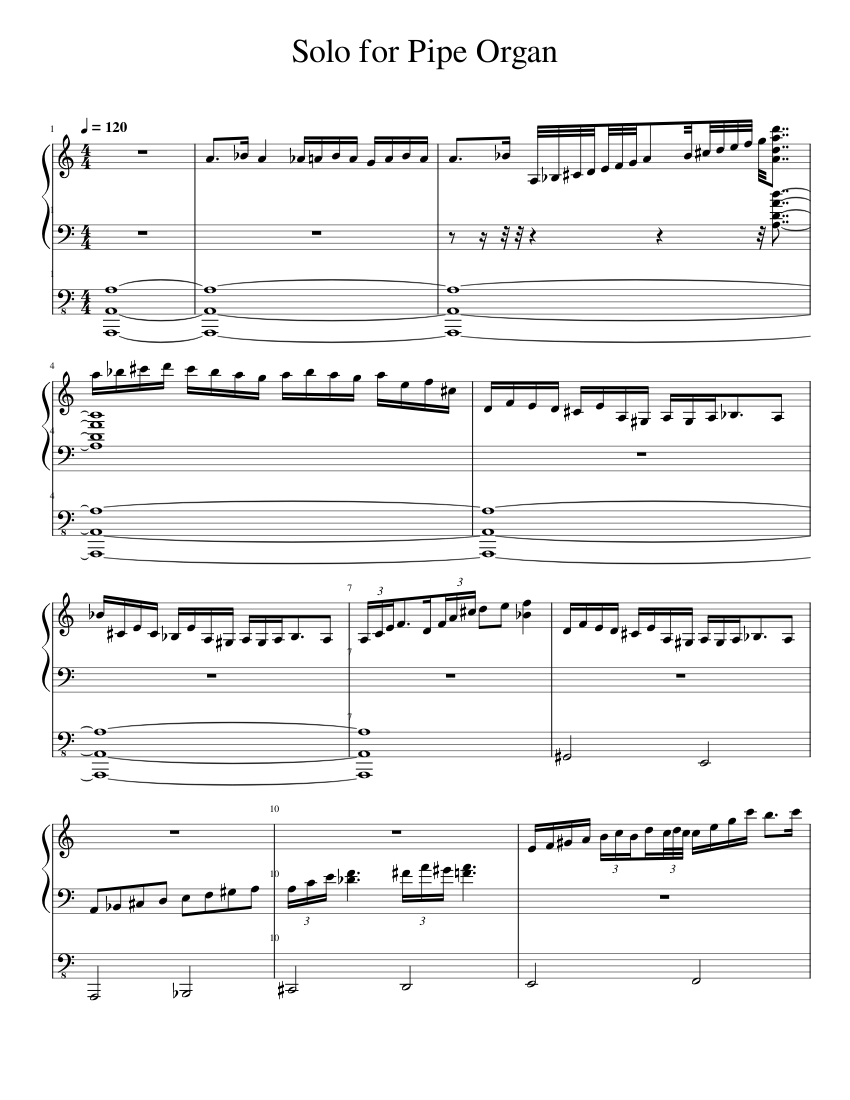 Solo for pipe organ Sheet music for Organ (Solo) | Musescore.com