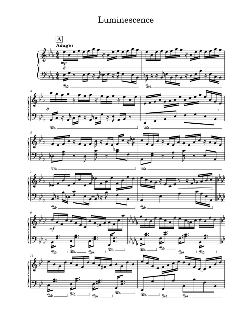 Luminescence Sheet Music for Piano (Solo) | MuseScore.com