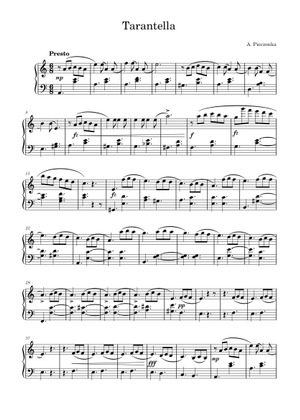Tarantella in A minor Sheet music for Piano (Solo) | Musescore.com
