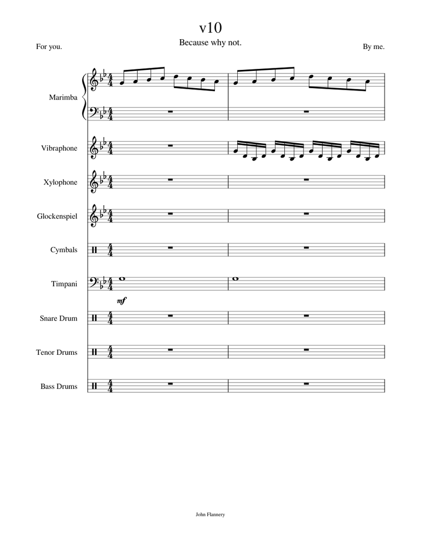 v10 Sheet music for Timpani (Solo) | Musescore.com