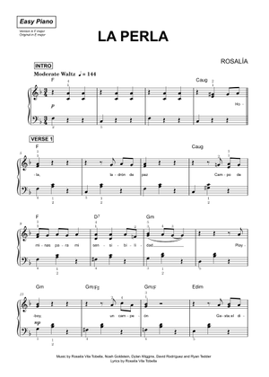 Play Official version of La Perla Sheet Music by ROSALÍA for Piano ...