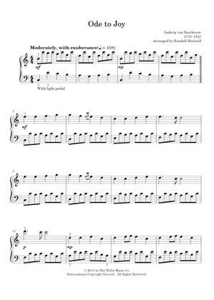 Ode to Joy Sheet Music for Piano (Solo) easy | MuseScore.com