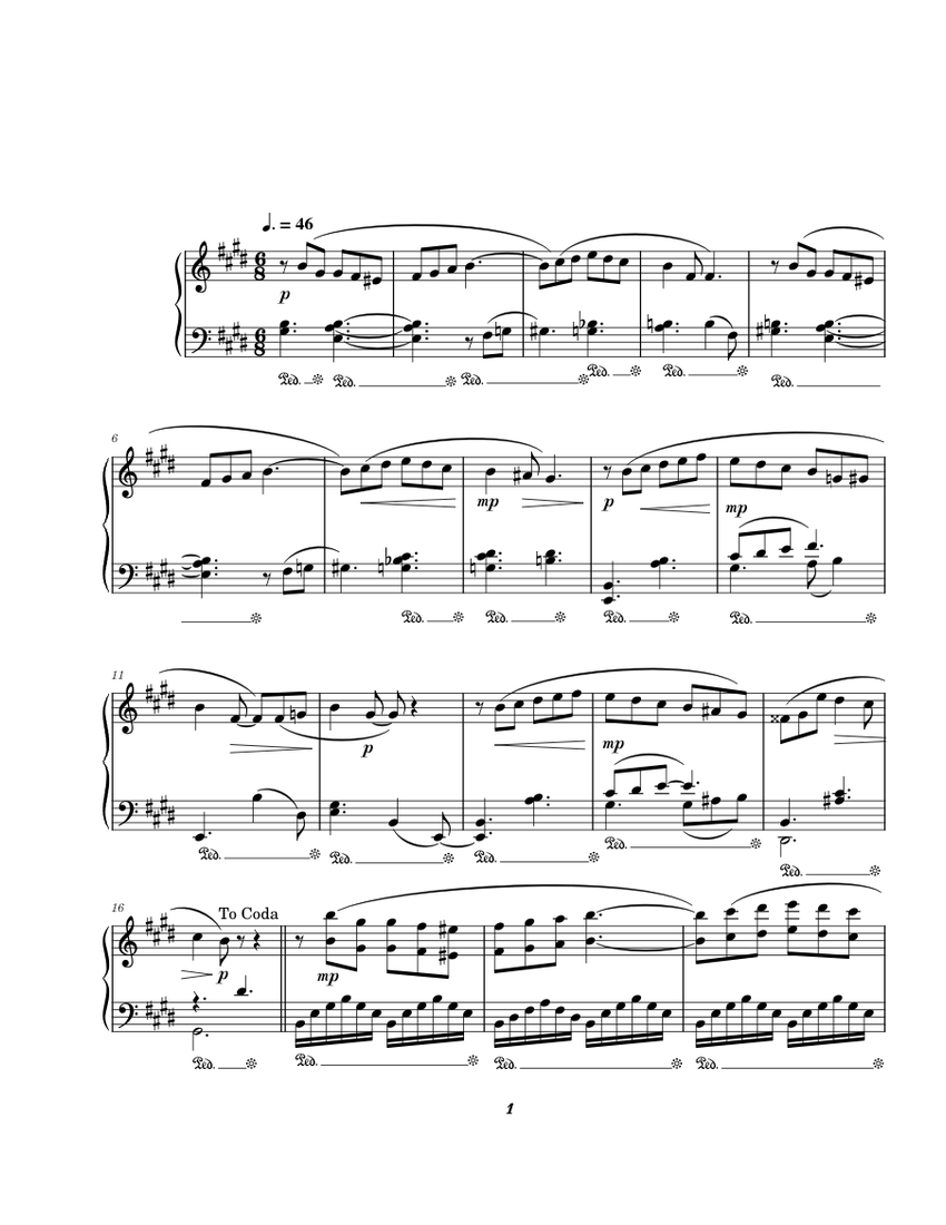 The Lilac Fairy - Pyotr Ilyich Tchaikovsky Sheet music for Piano (Solo ...