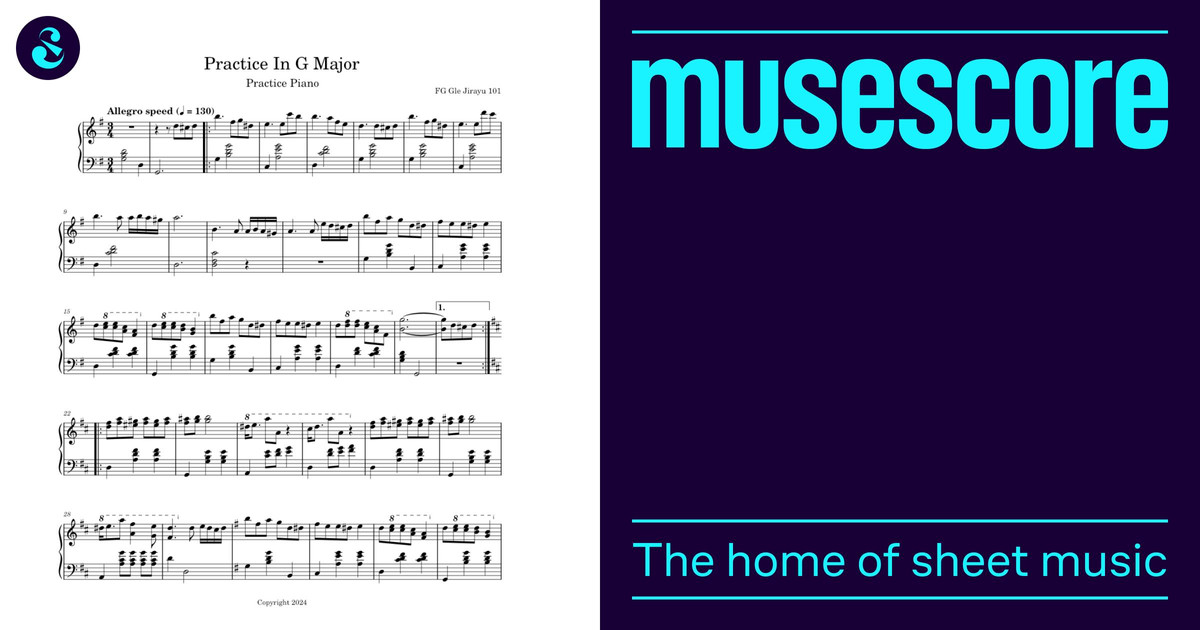 Practice In G Major 15 Sheet music for Piano (Solo) | Musescore.com