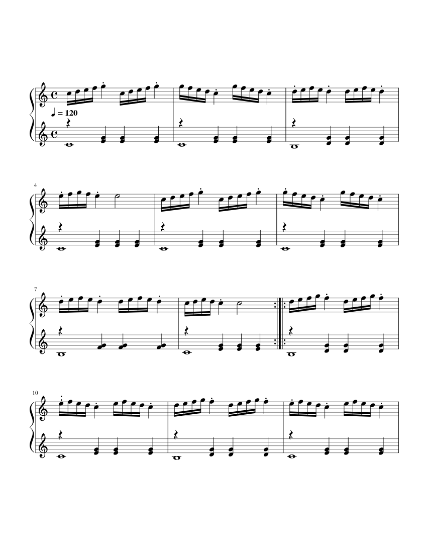 Practical Exercises for Beginners, Op.599 – Carl Czerny No. 16 Sheet ...