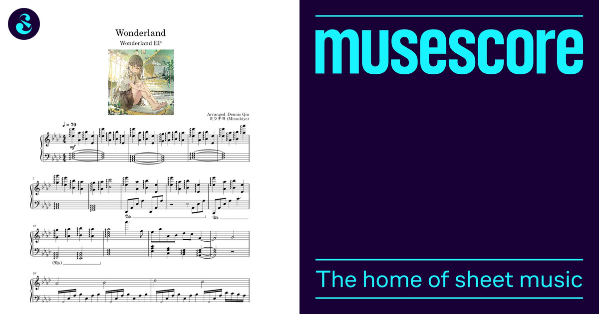 Wonderland – Mitsukiyo | ミツキヨ Wonderland EP Sheet music for Piano (Solo ...