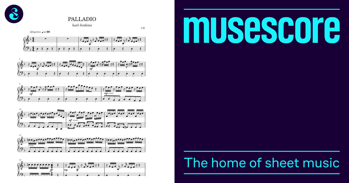 PALLADIO Sheet Music for Piano (Solo) | MuseScore.com
