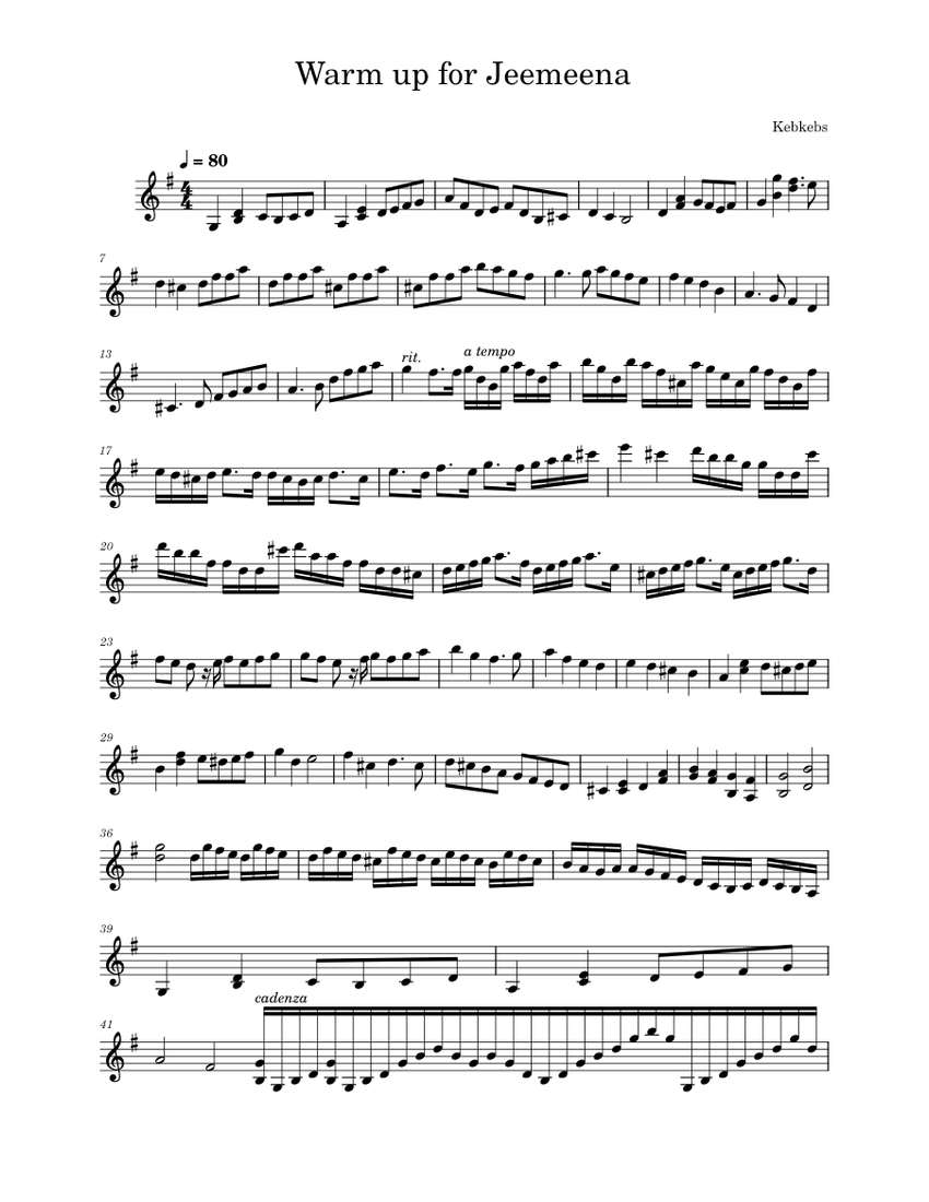 Warm_up_for_Jeemeena Sheet music for Violin (Solo) | Musescore.com
