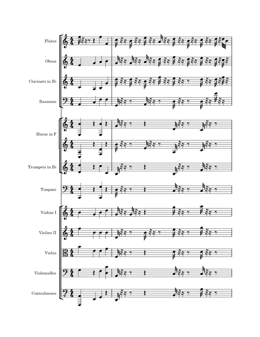 funny enjoying moment Sheet music for Flute, Oboe, Clarinet in b-flat ...
