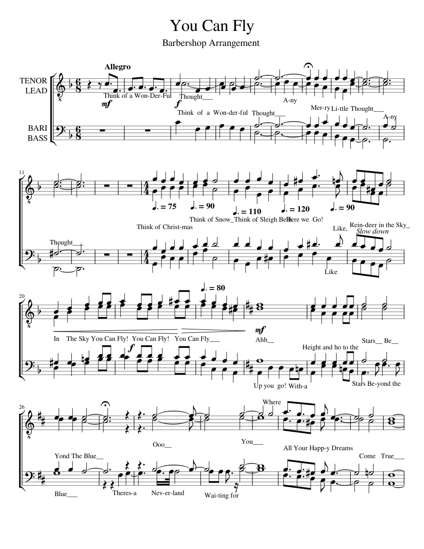 You Can Fly! You Can Fly! You Can Fly! – Sammy Fain Sheet Music for ...