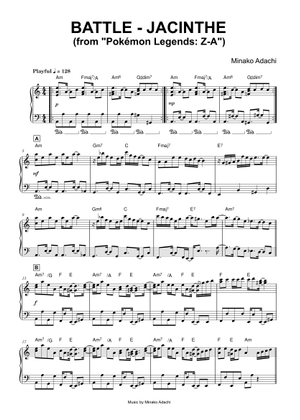 Battle! (Jacinthe) — Minako Adachi - Pokémon Legends: Z-A Sheet Music ...
