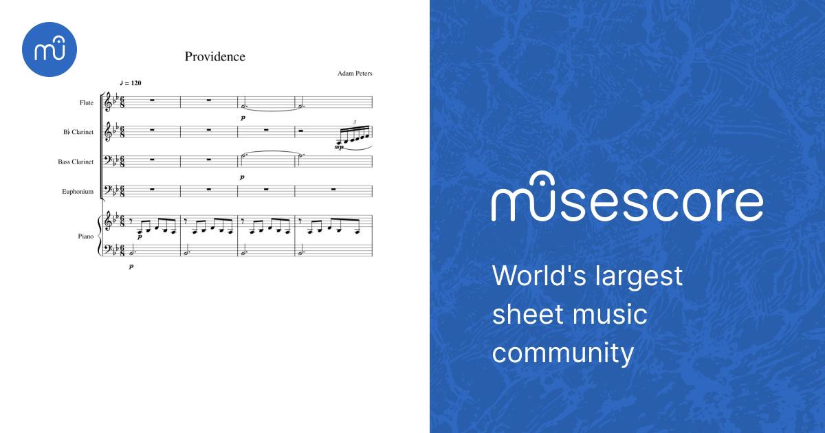 Providence Sheet Music for Piano, Flute, Clarinet other (Mixed Trio ...