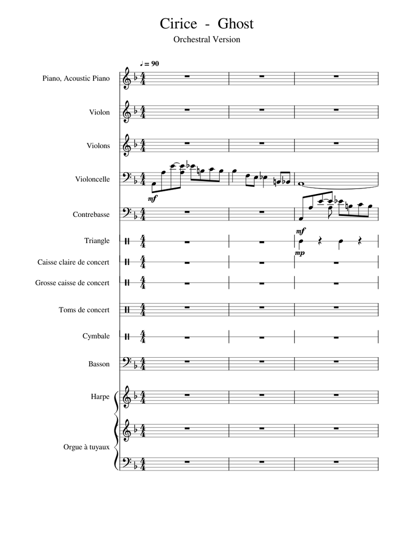 Cirice by Ghost (Orchestral version) Sheet music for Piano, Organ ...