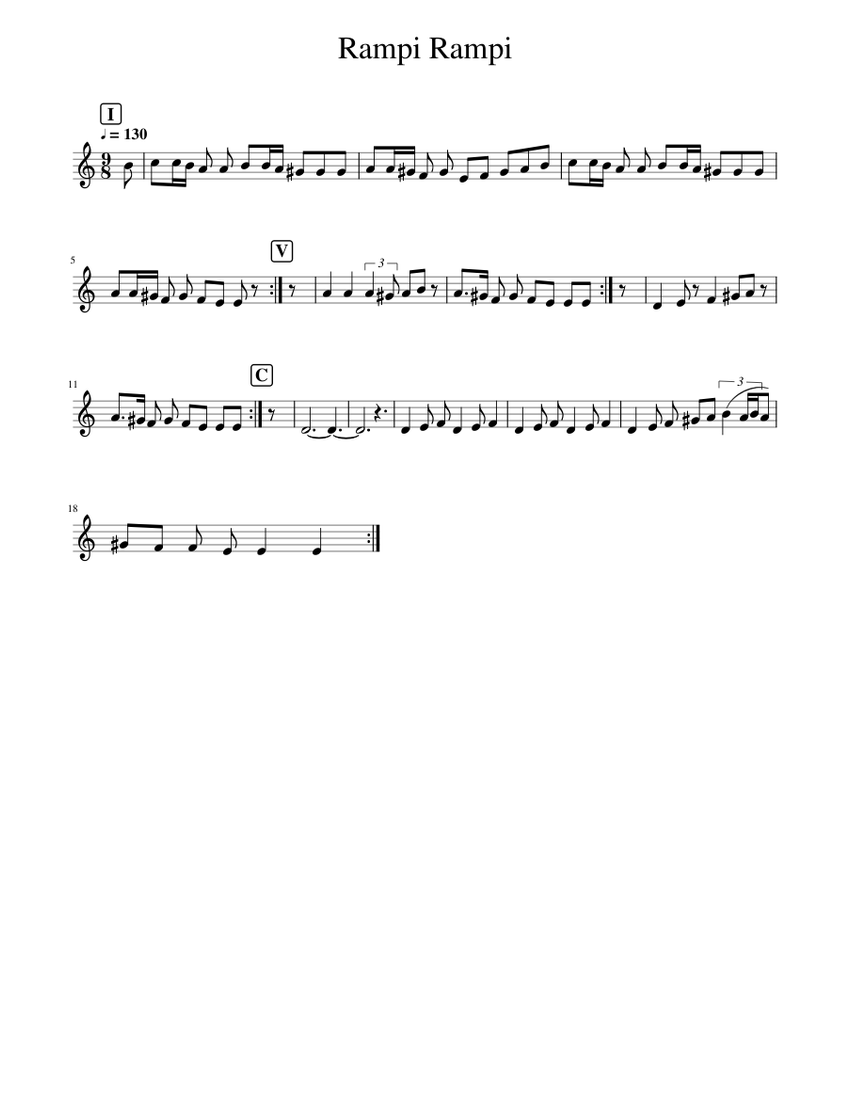 Rampi Rampi Sheet music for Piano (Solo) | Musescore.com