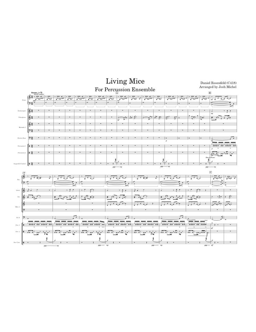 Living Mice (from Minecraft) – C418 (Living Mice for Small Percussion ...