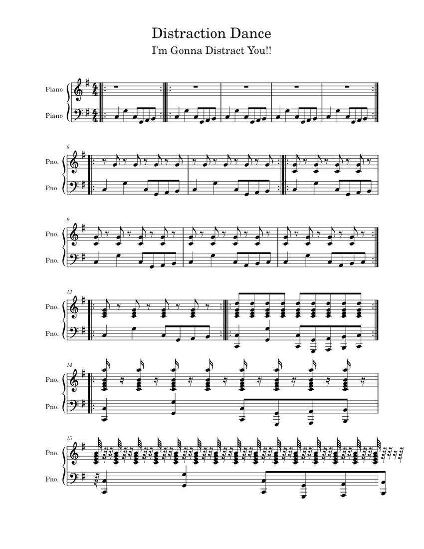 Distraction Dance Sheet Music for Piano (Piano Duo) | MuseScore.com