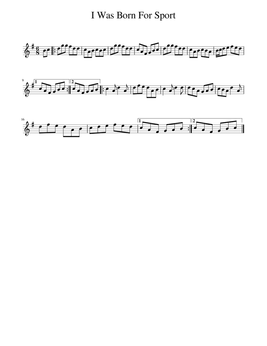 I Was Born For Sport Sheet music for Piano (Solo) Easy | Musescore.com