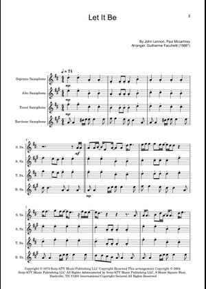 Play Official version of Let it be Sheet Music by The Beatles for ...