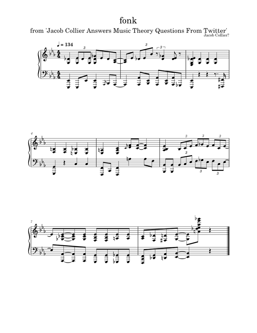 Piano thing – Muse fonk Sheet music for Piano (Solo) | Musescore.com