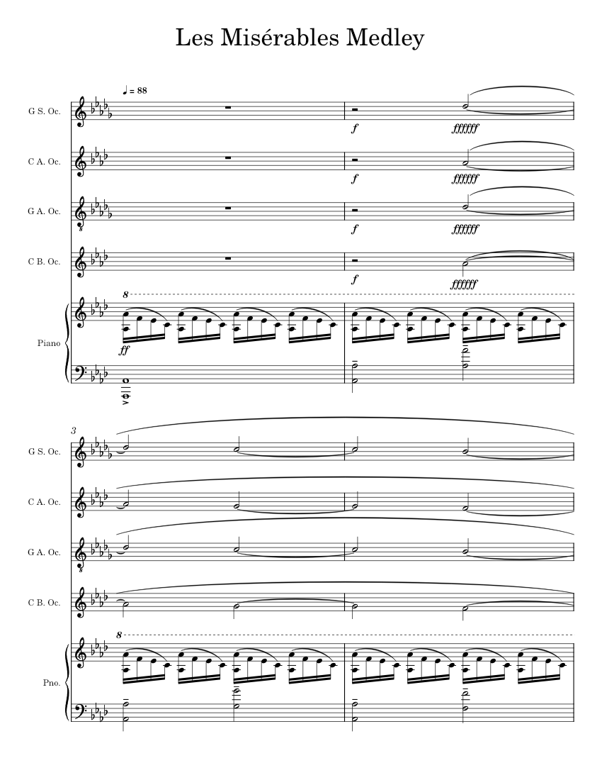 Les Misérables Medley – Claude-Michel Schonberg Les Misrables Medley 1 ...